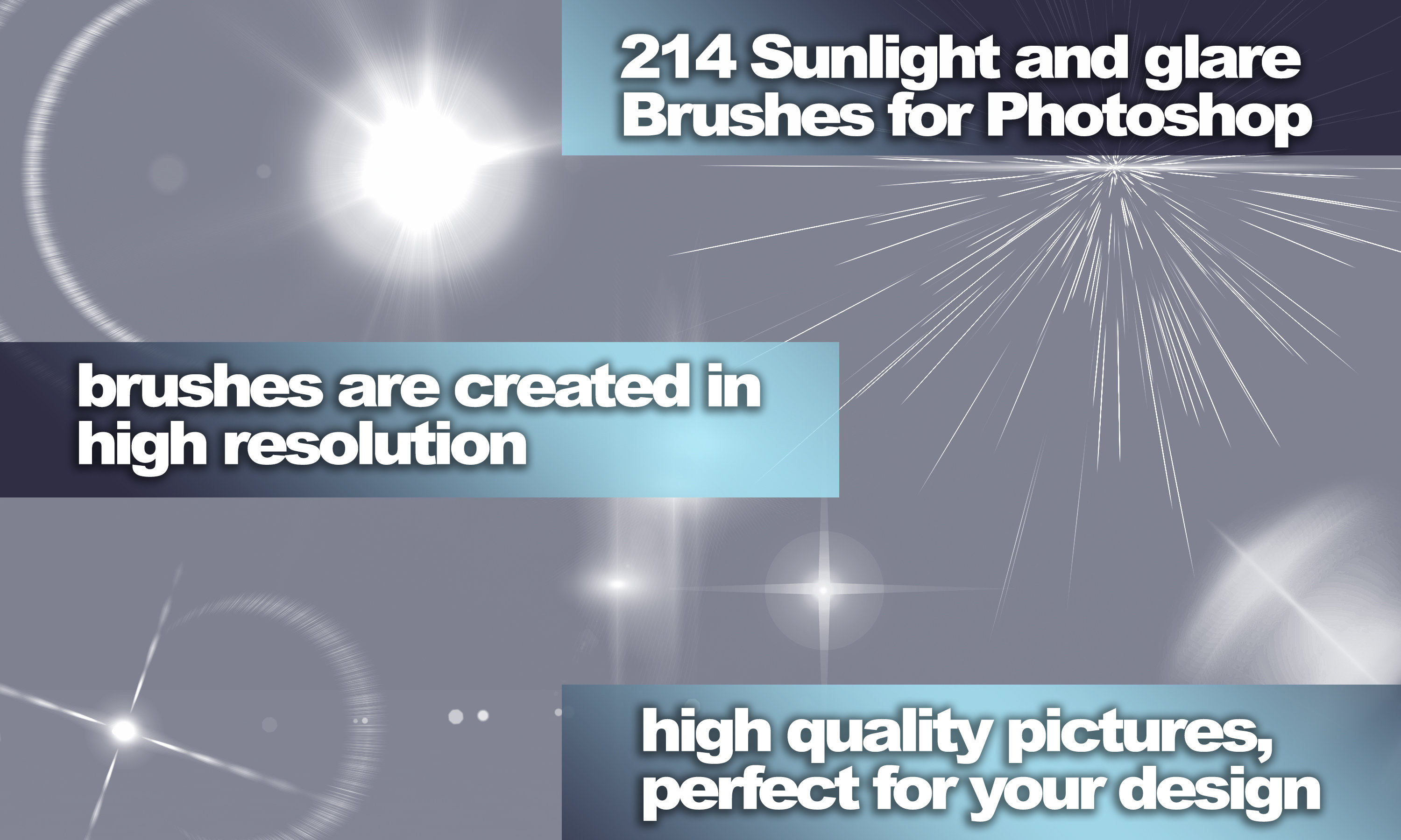 Light Effect Brushes, Sunlight and Glare ABR Clipart, Shining Glare ...