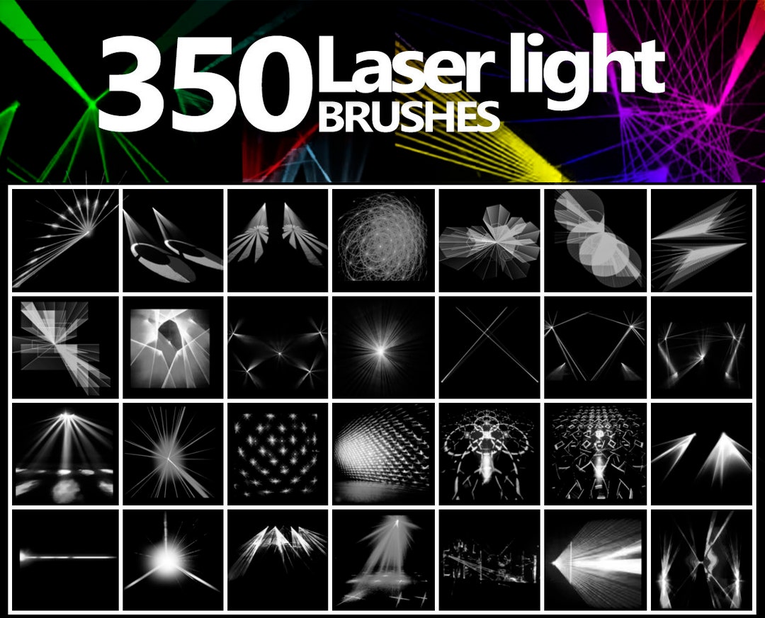 Laser Light Brushes, Rays Photoshop Abstract, Brushes for Photoshop ...