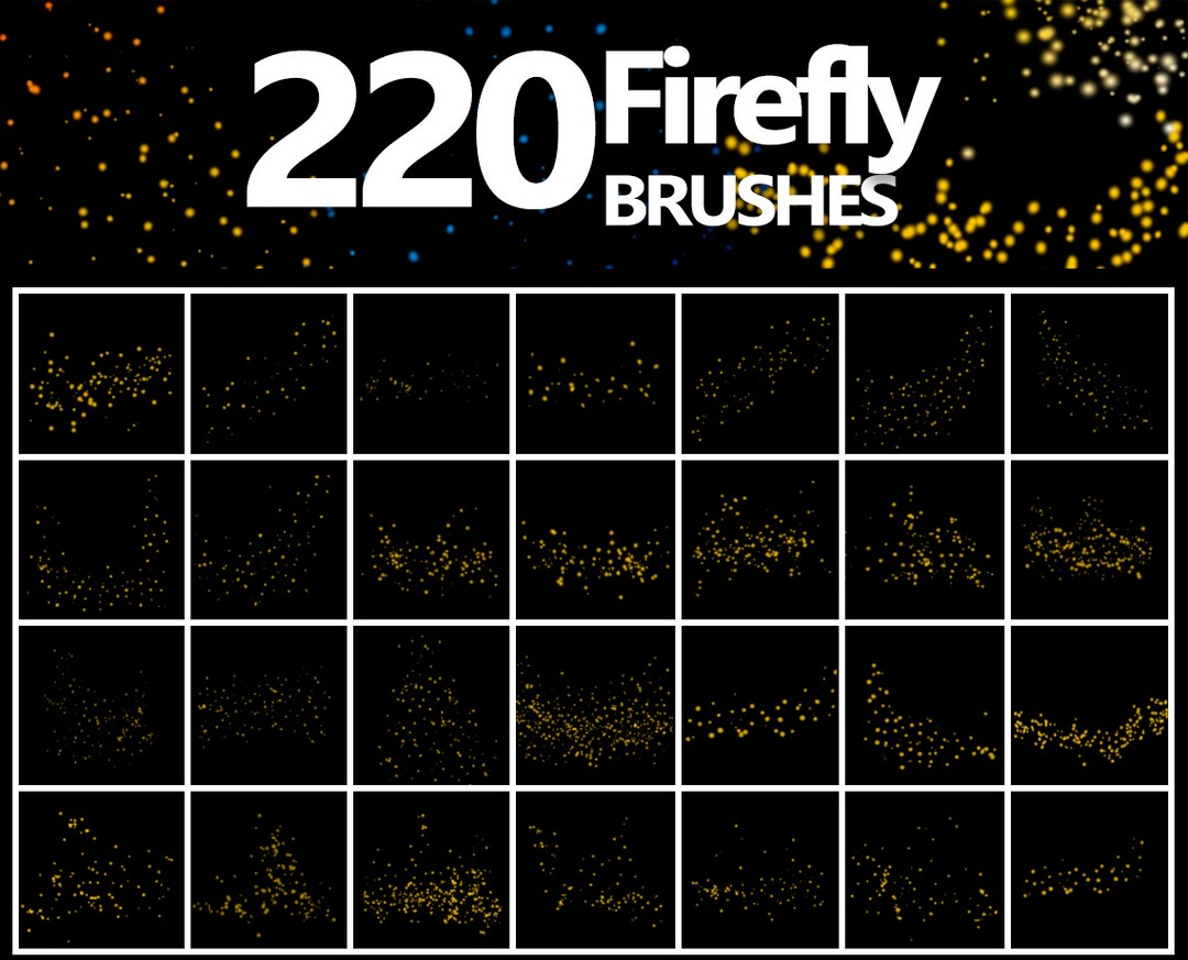 Firefly Brushes, Photoshop Abstract, Brushes for Photoshop, Light Abr ...