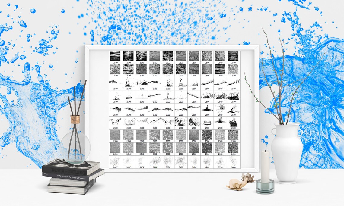 Water Splash Photoshop Brushes Sea Wave Brushes Drops - Etsy Canada