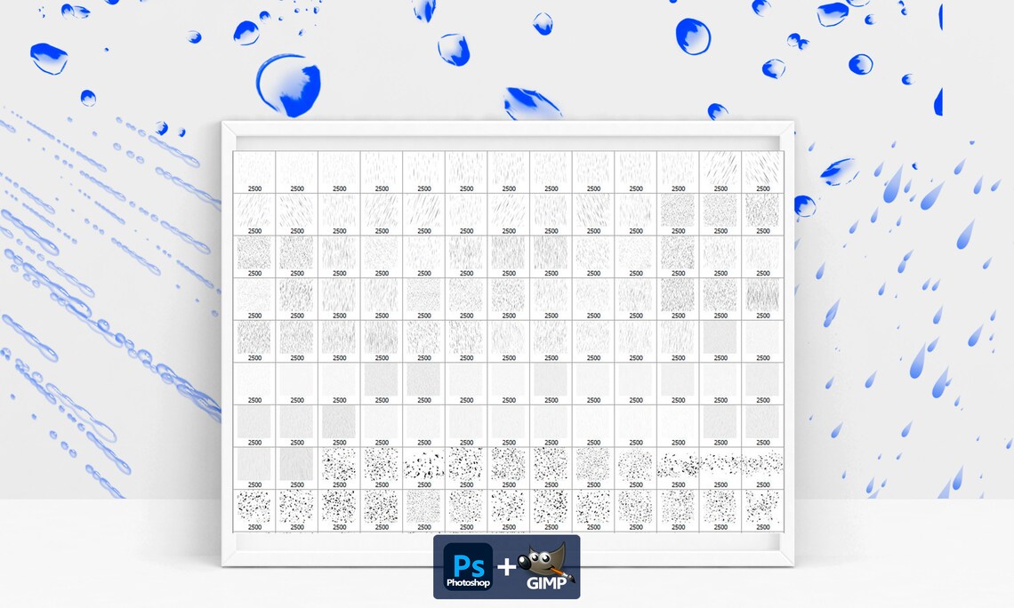 Rain Brushes – Water Ripple, Raindrops & Bubbles for Photoshop, GIMP ...