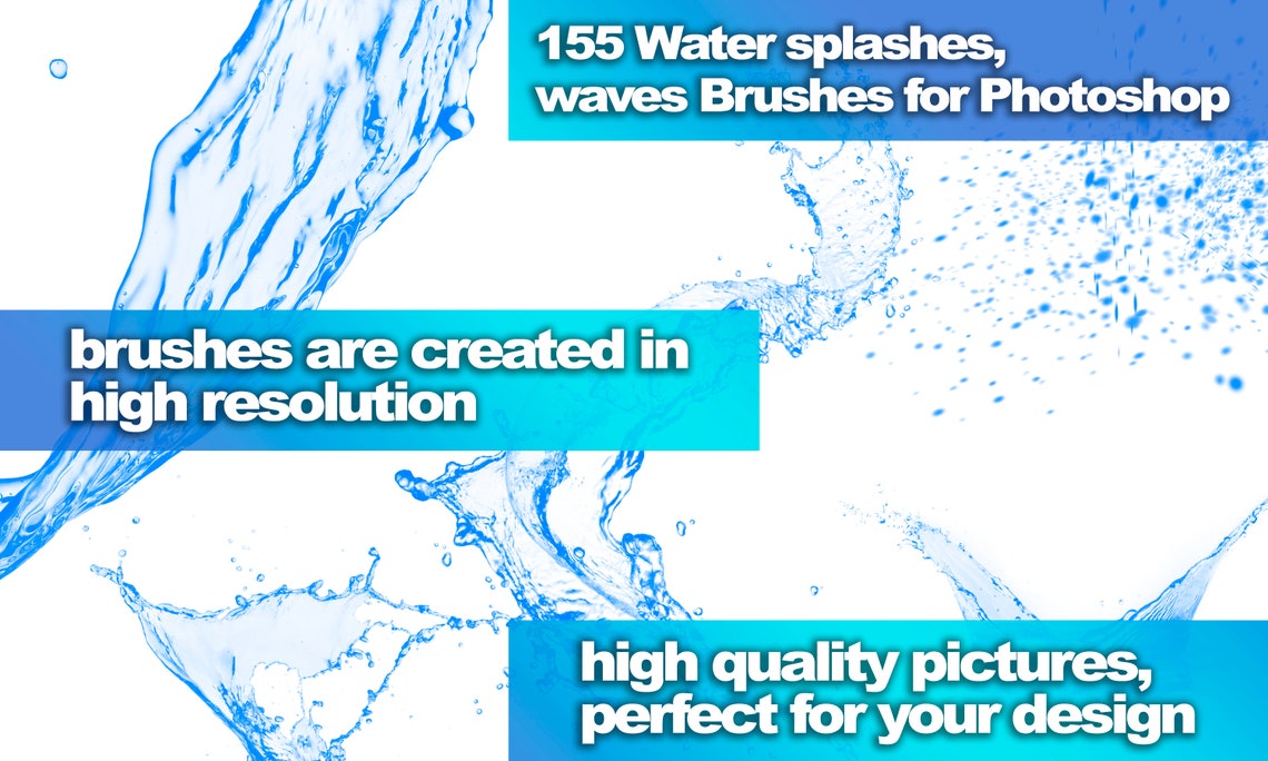Water Splash Photoshop Brushes Sea Wave Brushes Drops - Etsy Canada