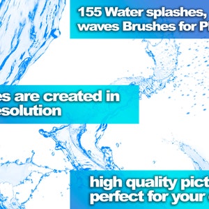 Water Splash Photoshop Brushes Sea Wave Brushes Drops - Etsy Canada
