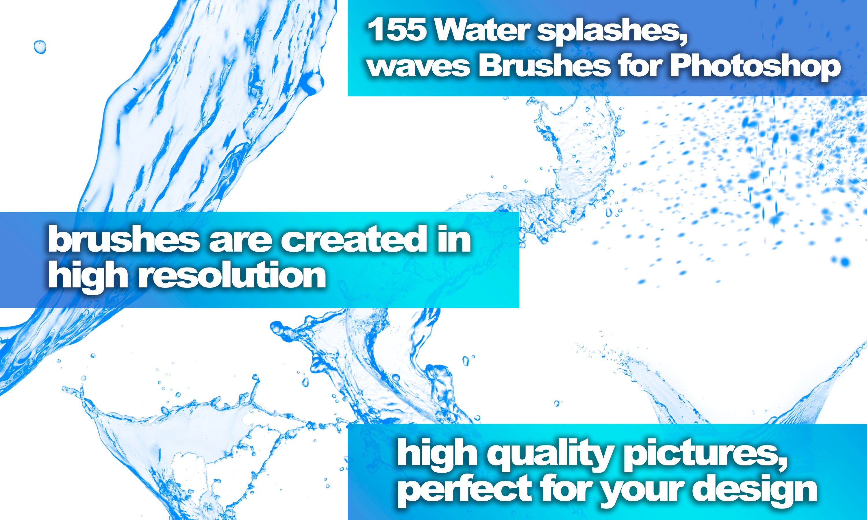 Water Splash Photoshop Brushes Sea Wave Brushes Drops - Etsy Canada