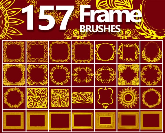 Frames Brushes Photoshop Frame Overlays Art Deco Frame | Etsy