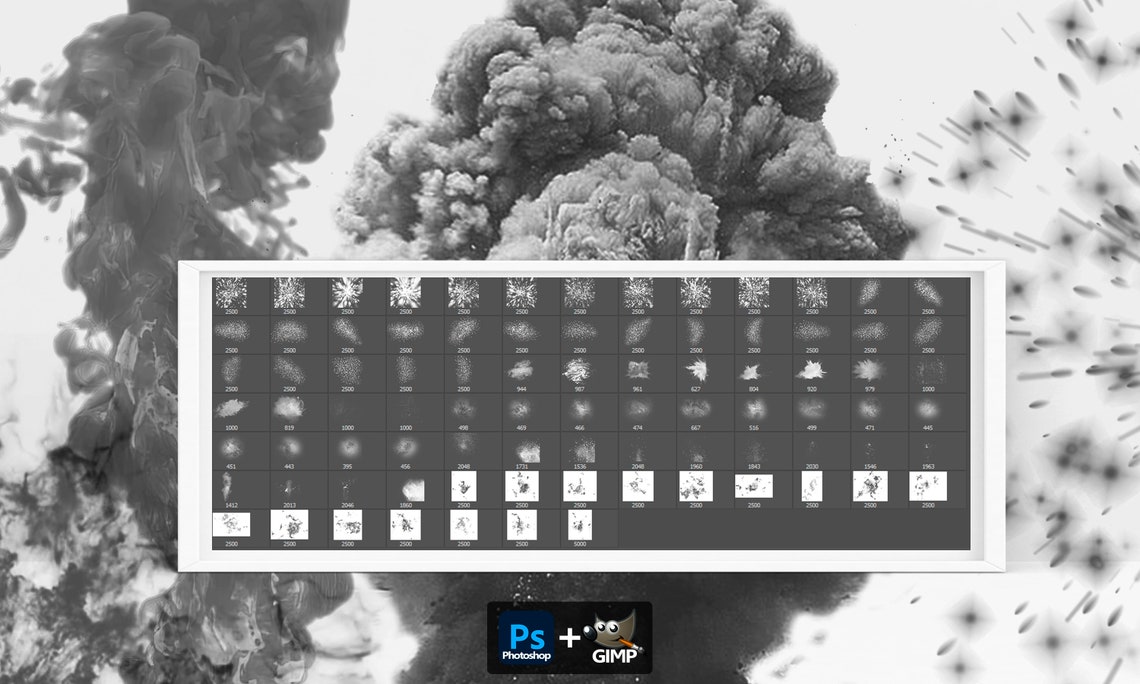 Explosion Brushes – Smoke, Debris, Nuclear Blast ABR for Photoshop ...