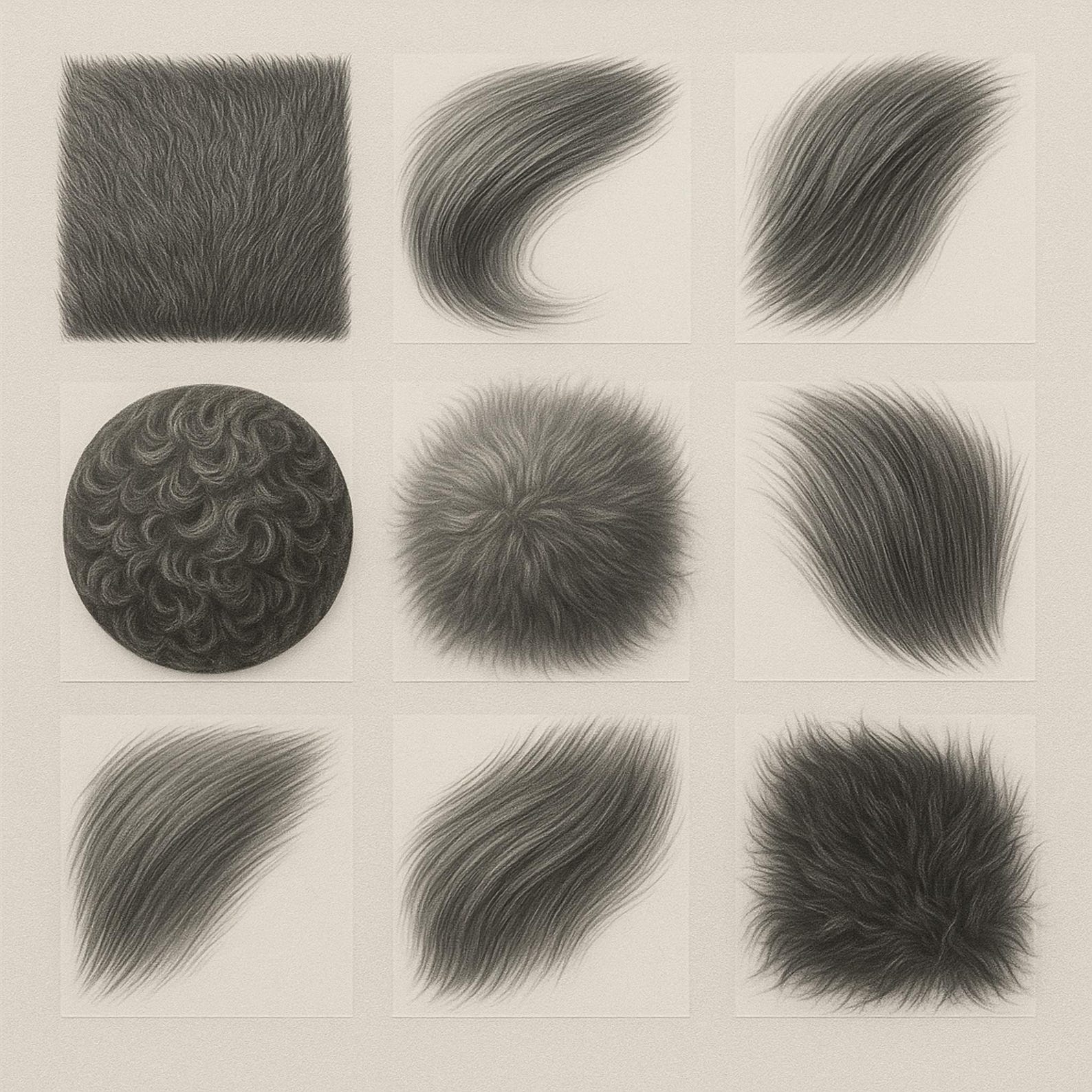 Fur, Scales & Feathers Brushes – for Photoshop, GIMP, Affinity, Clip ...