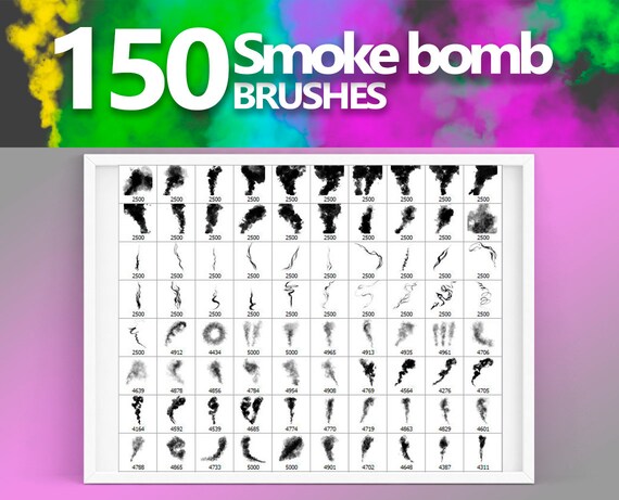 Smoke bomb Brushes Smoke ABR Colorful fog Brushes Colorful | Etsy