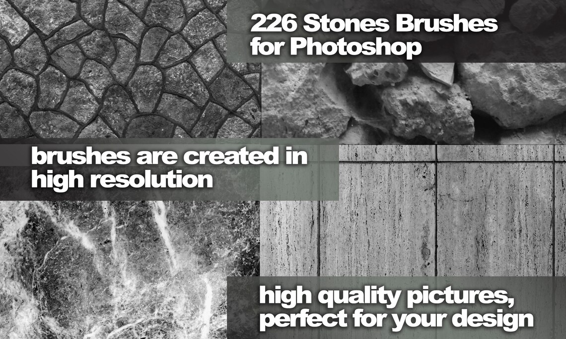 Stone Texture Brushes – Stone Wall, Brick Wall, Marble, Rock ABR for ...