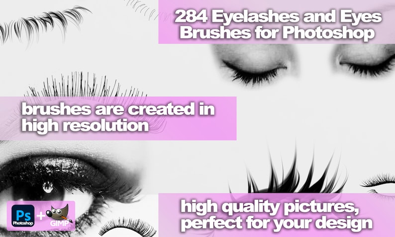 Eyelash & Eye Brushes – Fashion, Wedding and Makeup ABR for Photoshop ...
