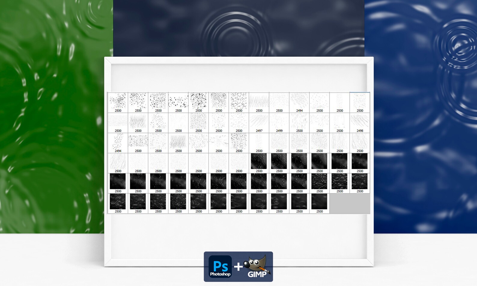 Rain Brushes – Water Ripple, Raindrops & Bubbles for Photoshop, GIMP ...