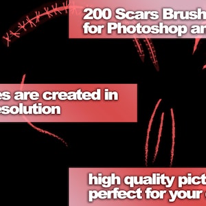 Scars & Wounds Brushes – Photoshop ABR for Injuries, Cuts, Bruises ...