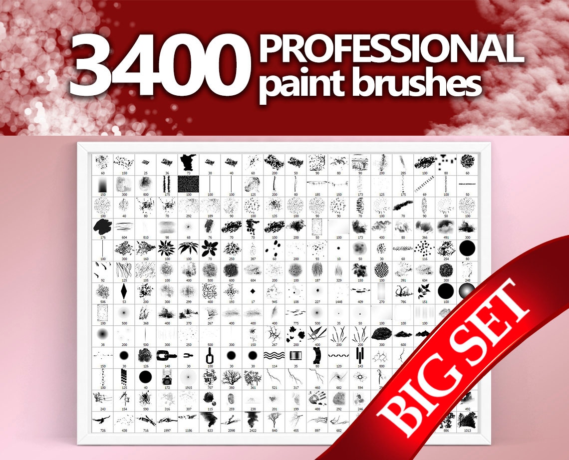 Photoshop Brushes, Large Set of Professional ABR Brushes, Watercolor ...