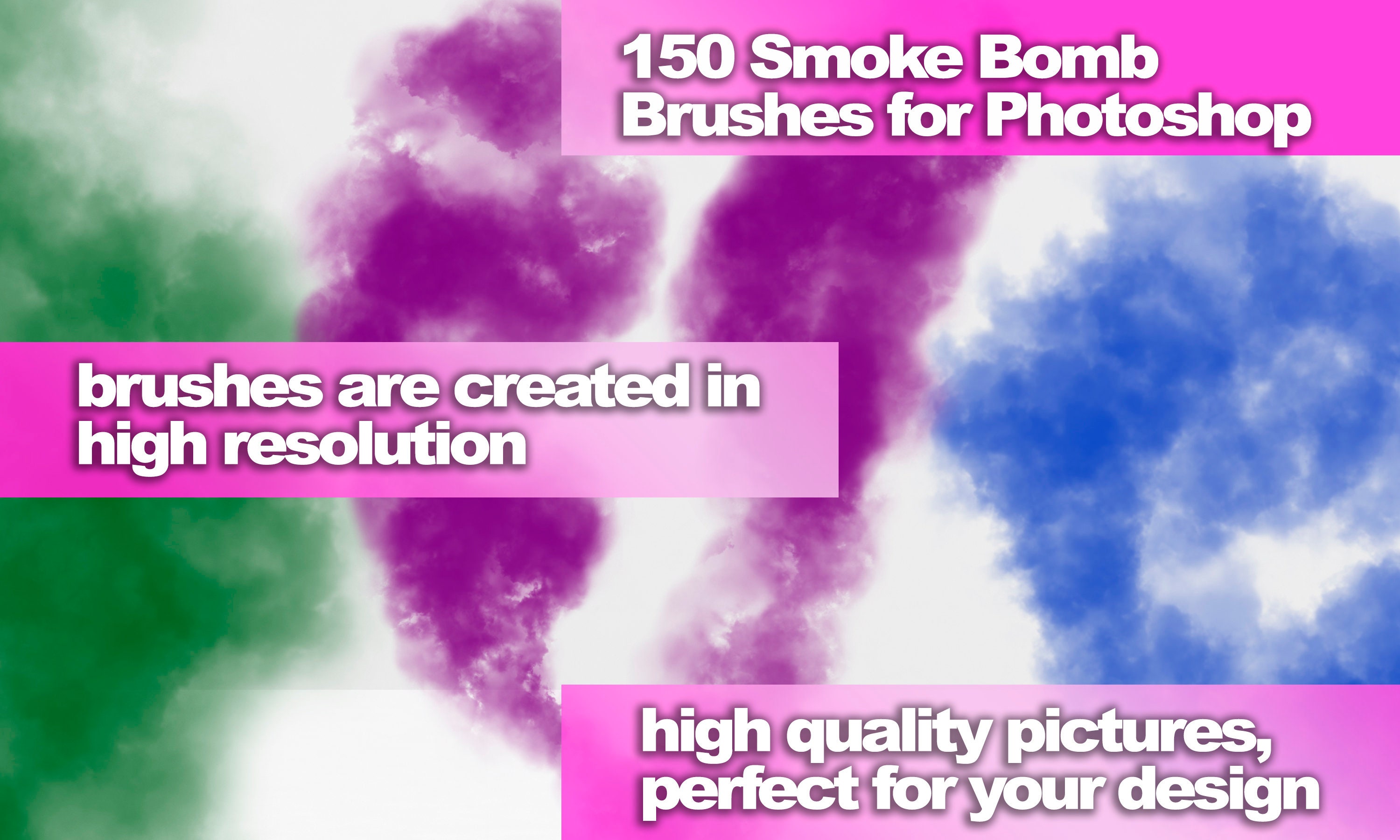 Smoke Bomb & Colorful Fog Brushes – ABR for Photoshop, Procreate, GIMP ...