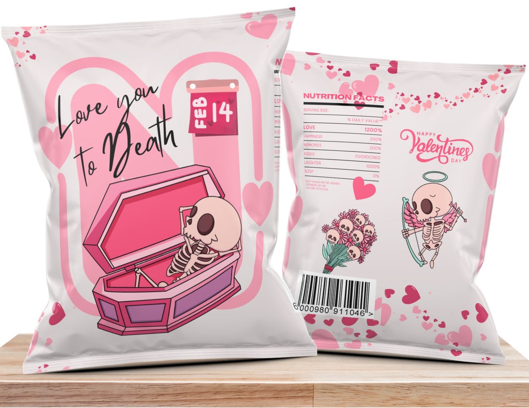 Valentines Day Chip Bag Template Treats/favors - Etsy