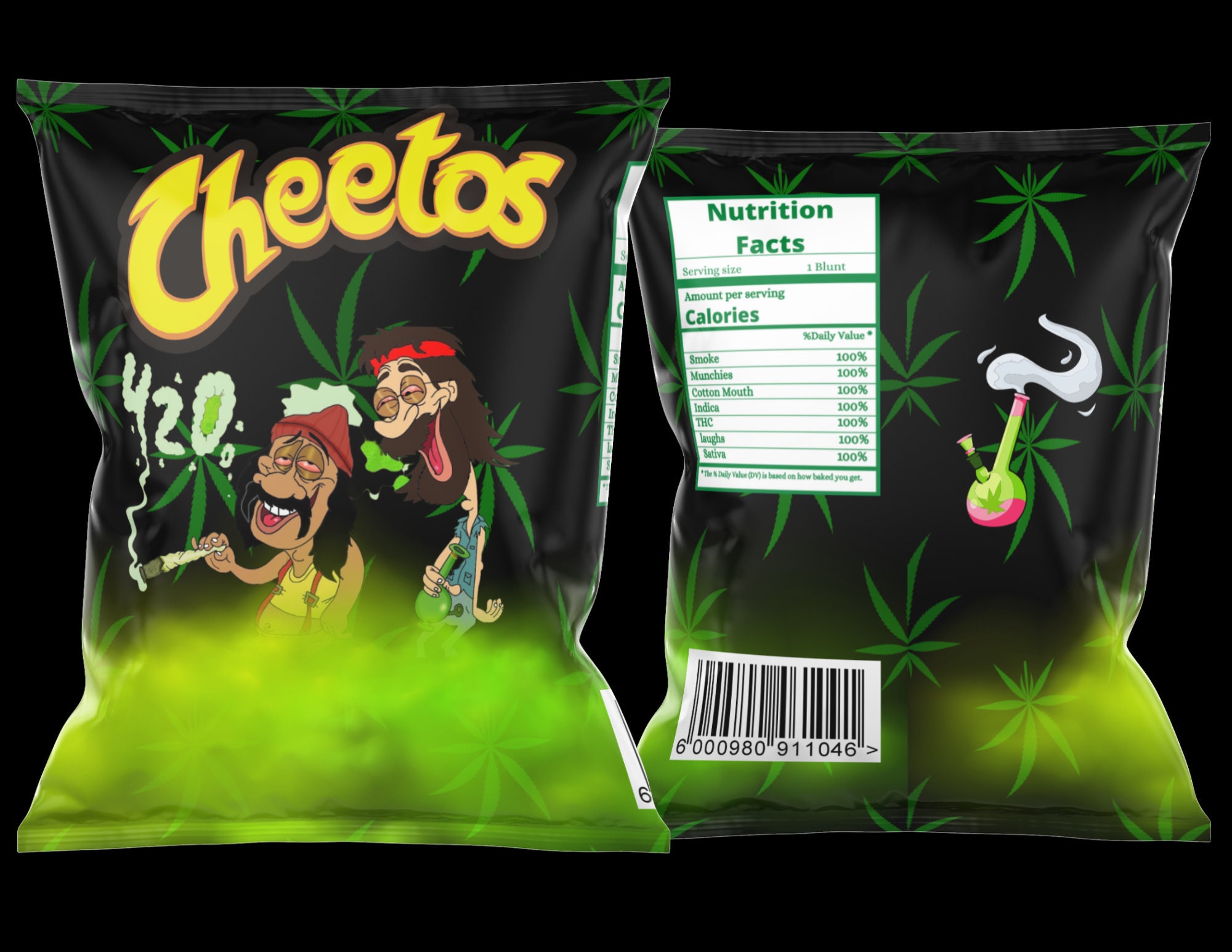 Weed Cannabis Chip Bag Template Png File Party Treats/favors. - Etsy