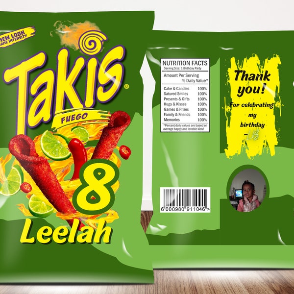 Takis Chip Bags Template - Etsy UK