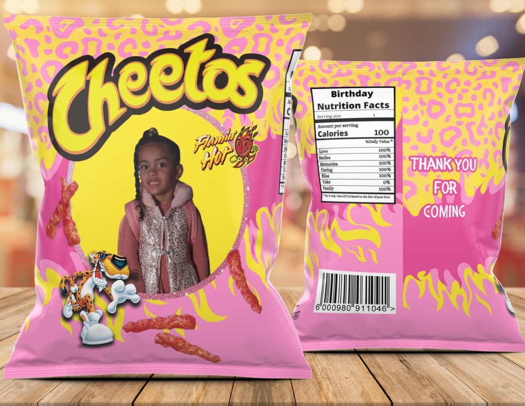 Pink Hot Cheeto Birthday Chip Template - Etsy