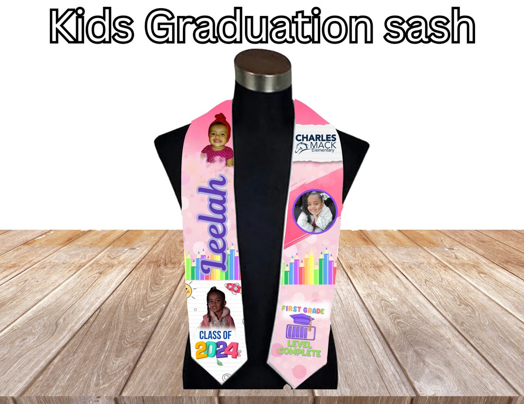 Pre-k Kindergarten Elementary School Personalized Graduation Stole - Etsy