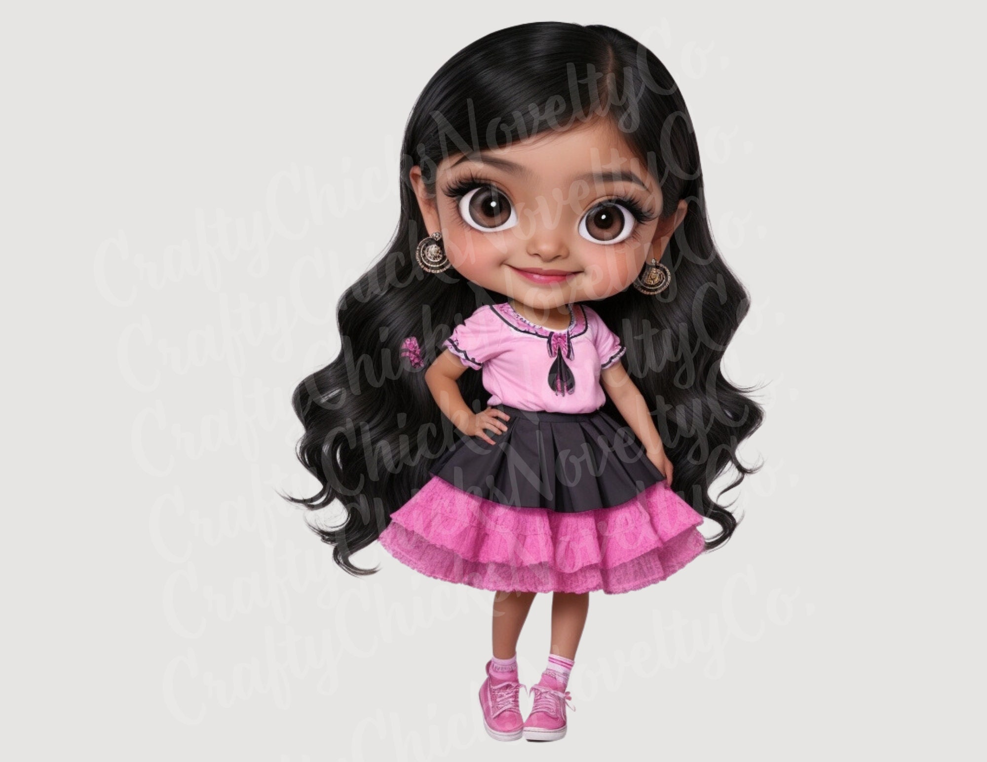 Digital File Hispanic/latina/mexican Character, Cartoon, Clip Art ...