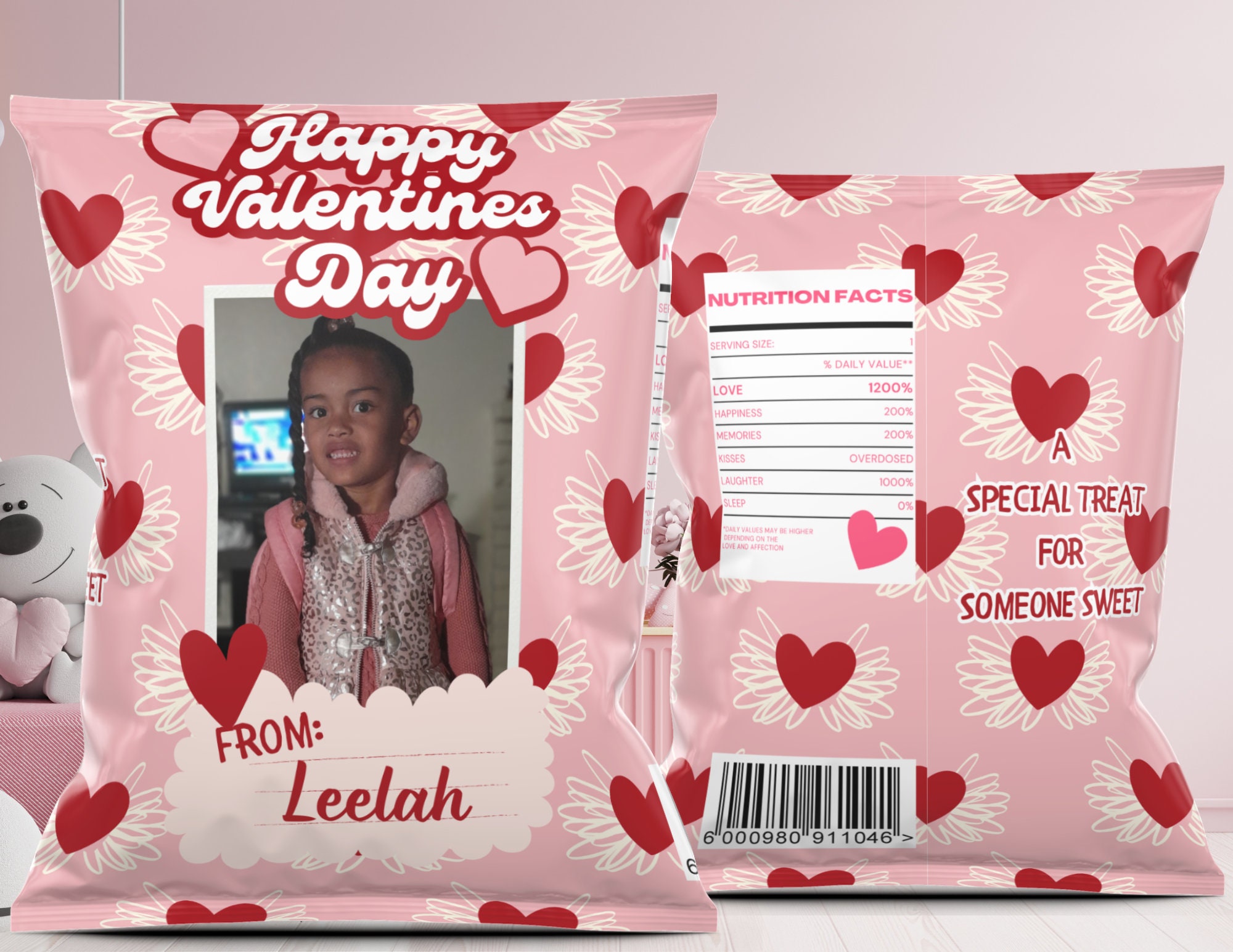 Editable DIGITAL DOWNLOAD Valentines Valentine Day Red White and PINK ...