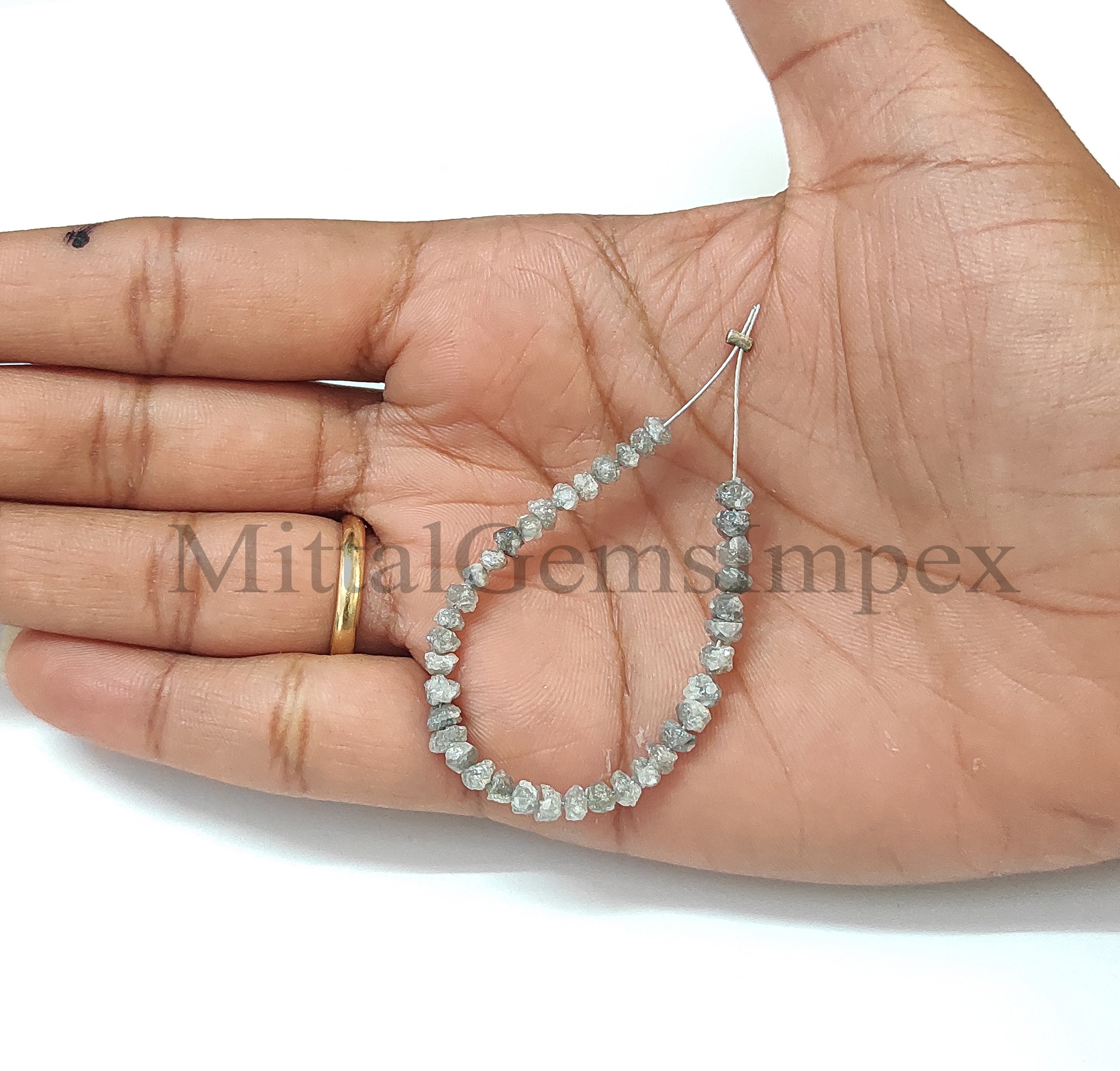 Enlarged Picture Natural Light Gray Diamond Uncut Gemstone - Etsy