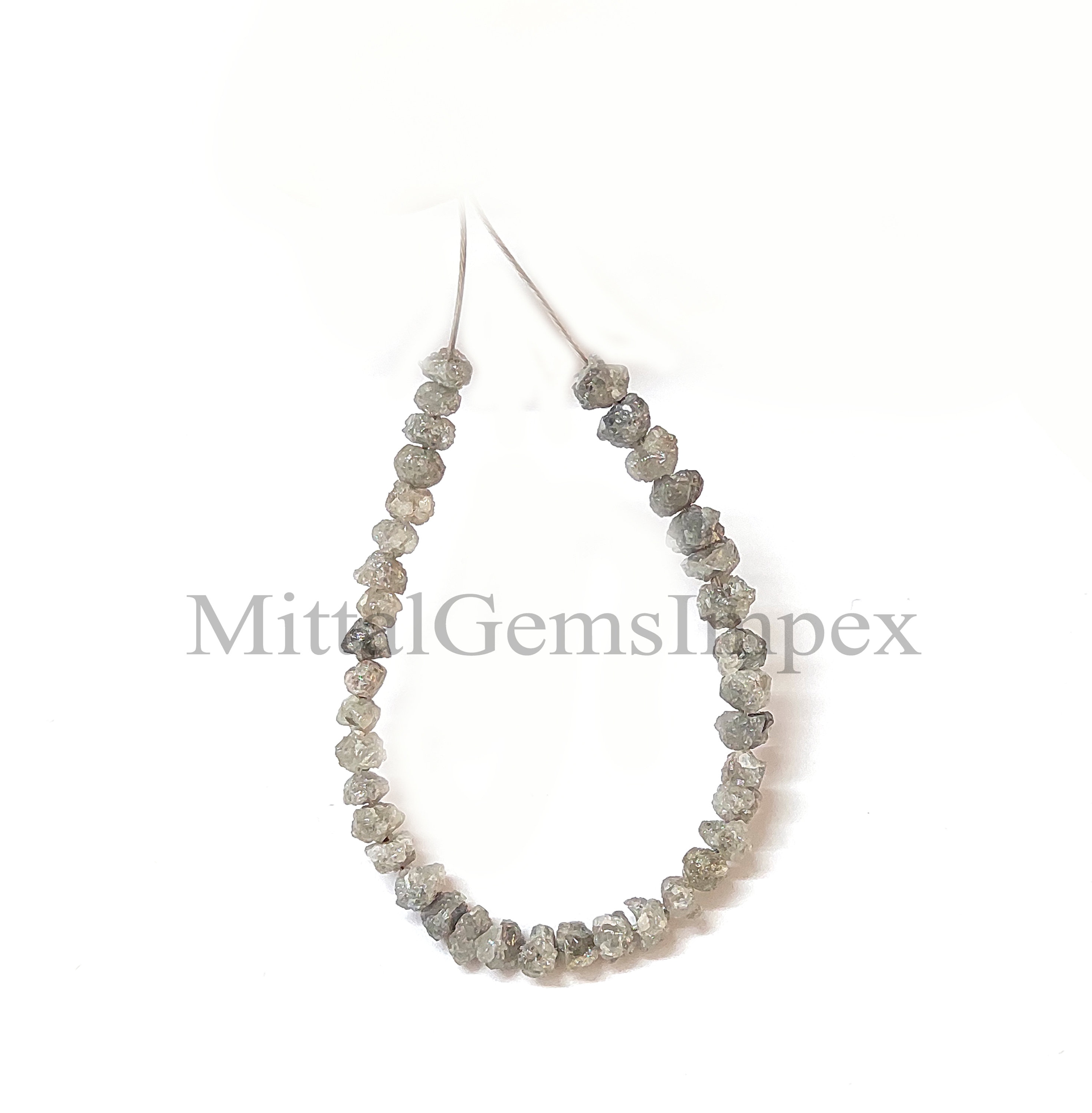 Enlarged Picture Natural Light Gray Diamond Uncut Gemstone - Etsy