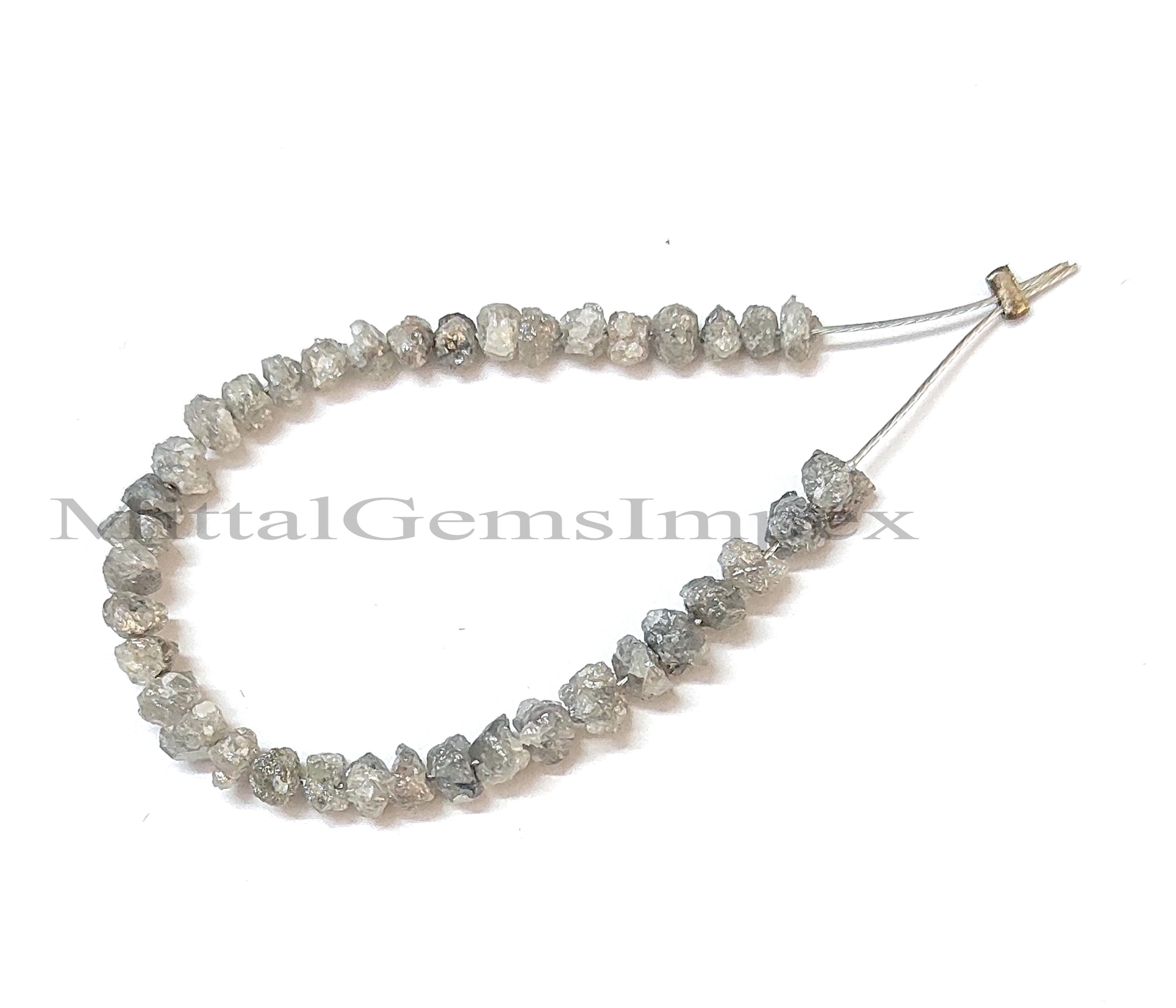 Enlarged Picture Natural Light Gray Diamond Uncut Gemstone - Etsy