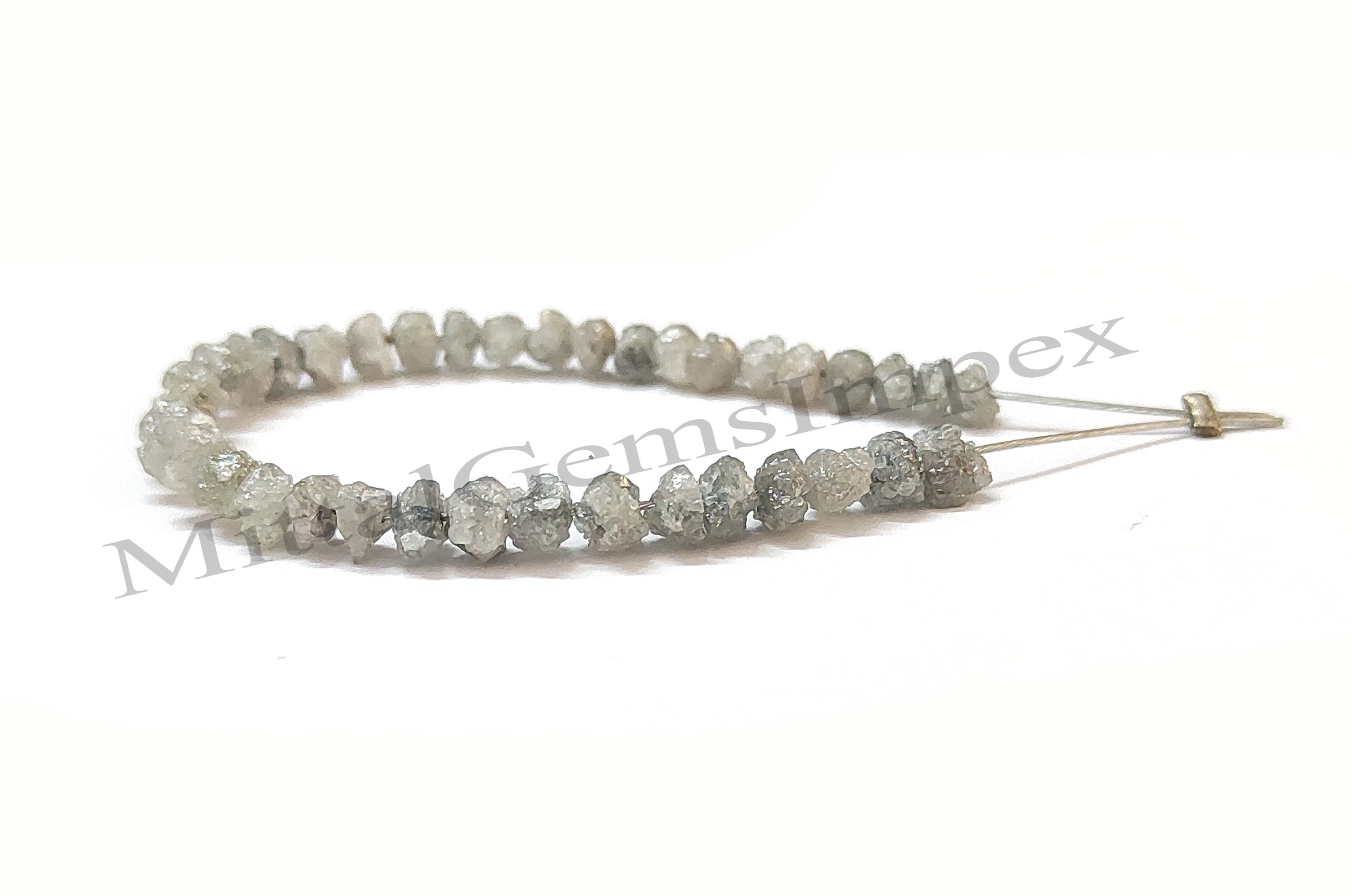 Enlarged Picture Natural Light Gray Diamond Uncut Gemstone - Etsy