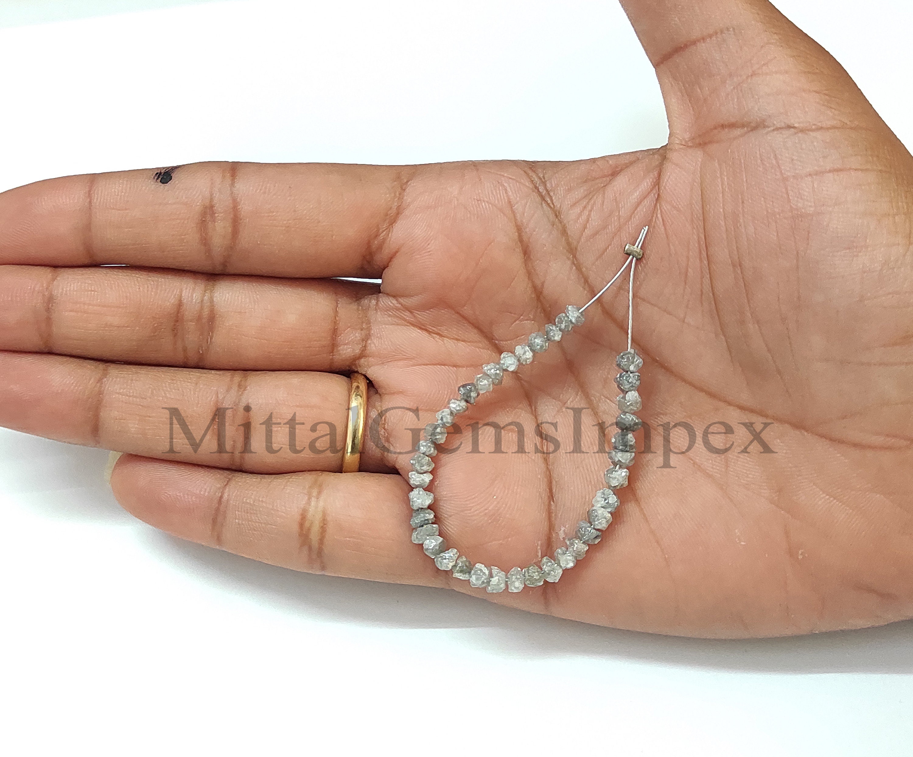 Enlarged Picture Natural Light Gray Diamond Uncut Gemstone - Etsy