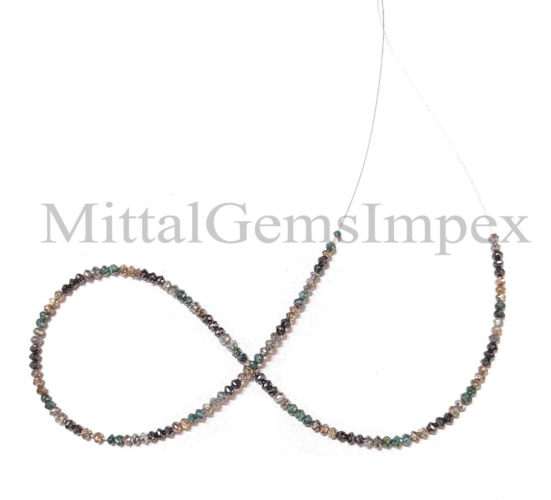 Enlarged Picture Natural Multi Color Faceted Rondelle Diamond, Gemstone ...