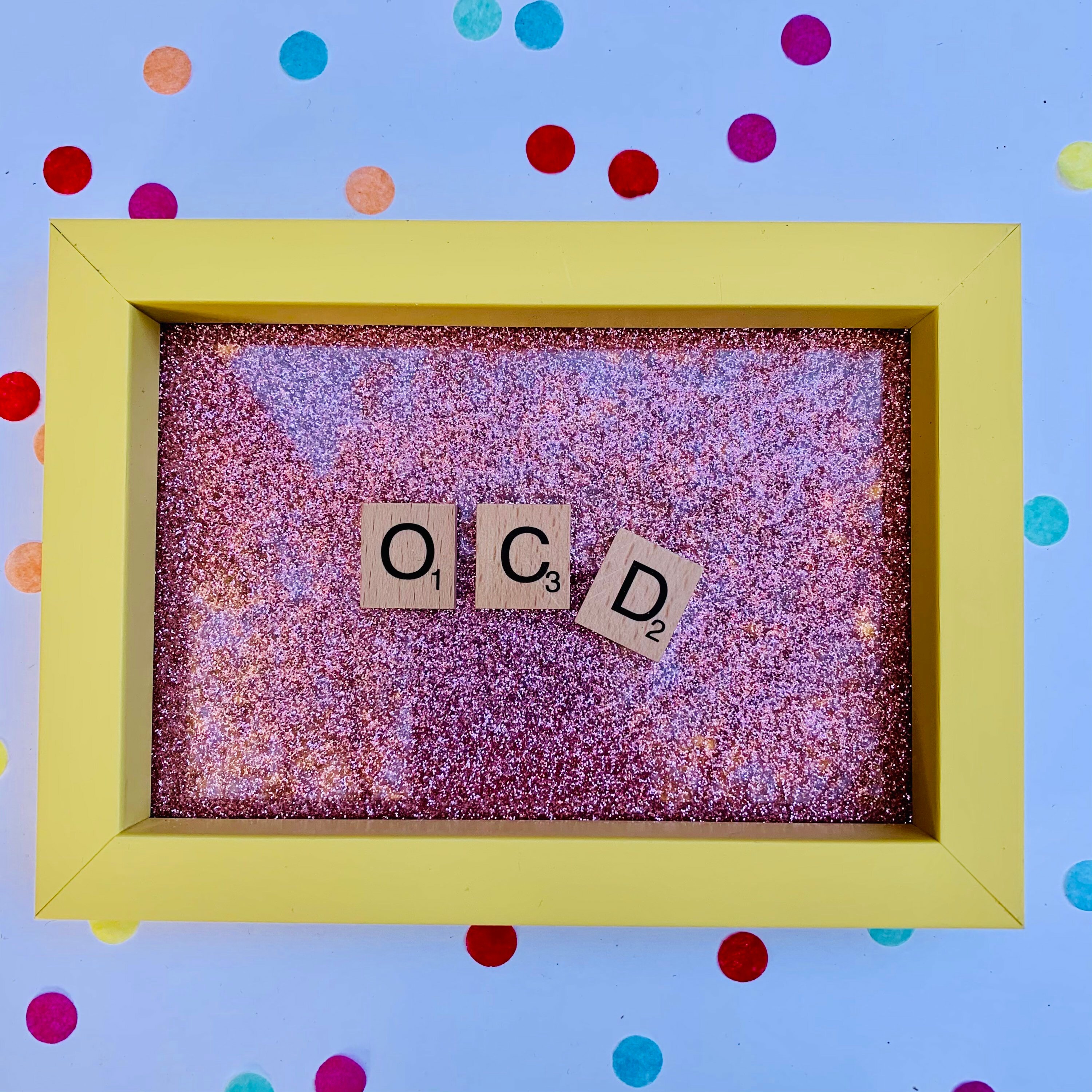 OCD Scrabble Quirky Frame Birthday / Humorous / Novelty Gift | Etsy