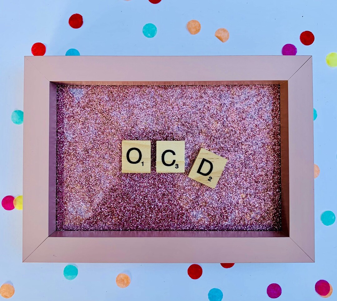 OCD Scrabble Quirky Frame Birthday / Humorous / Novelty Gift Handmade ...
