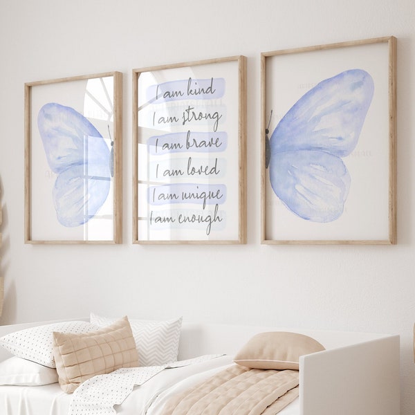 Girls Butterfly Bedroom Wall Art - Etsy