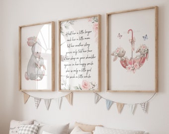 Hold Her A Little Longer Nursery Wall Art Children Art Girl Art Girl ...