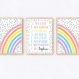 Positive Affirmation Print, Set of 3, Kids Motivation Poster, Bright ...