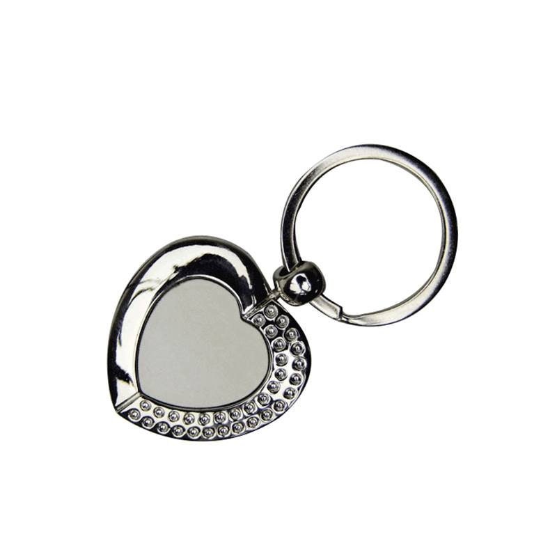 Sublimation Blank /silver Rhinestone Heart Key Chain/ - Etsy