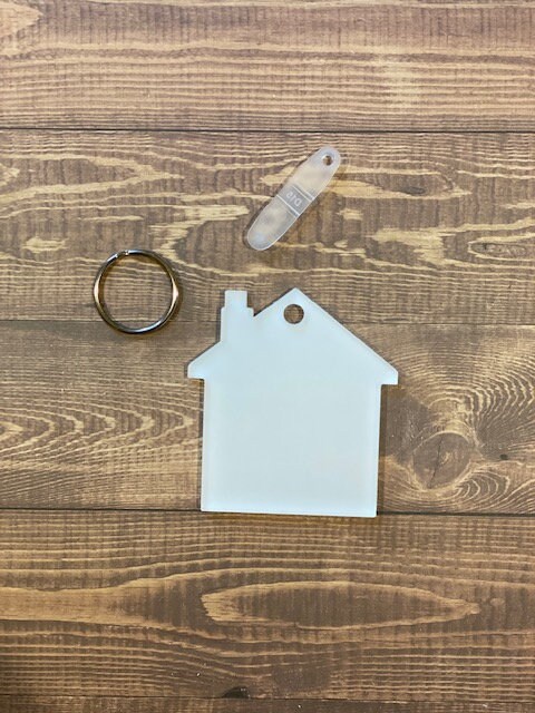 House Blank Key Chain/acrylic/ Blank Key Chain/keychain - Etsy
