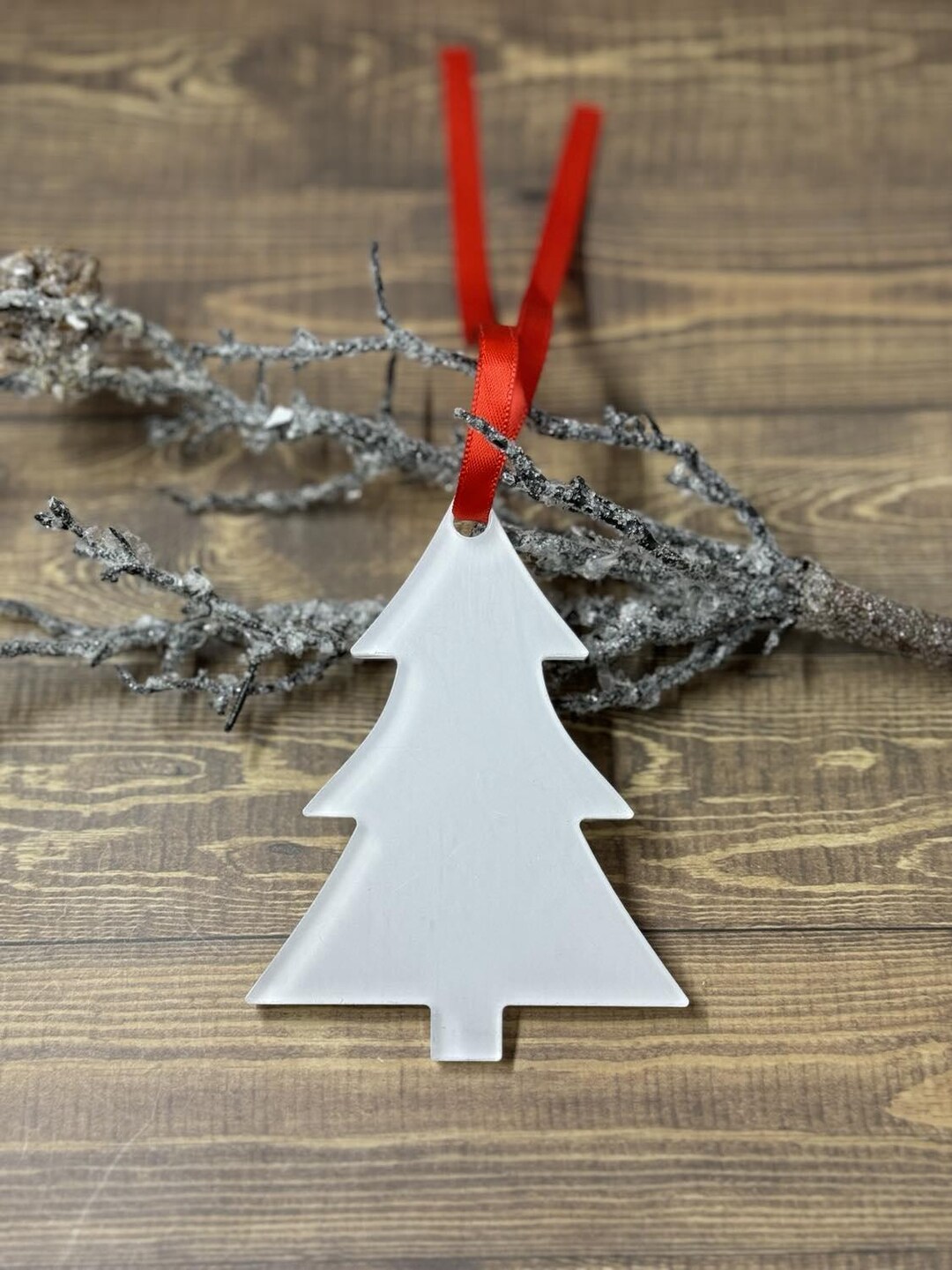 Christmas Tree Acrylic Sublimation Ornament Blanks | Circle Ornament ...