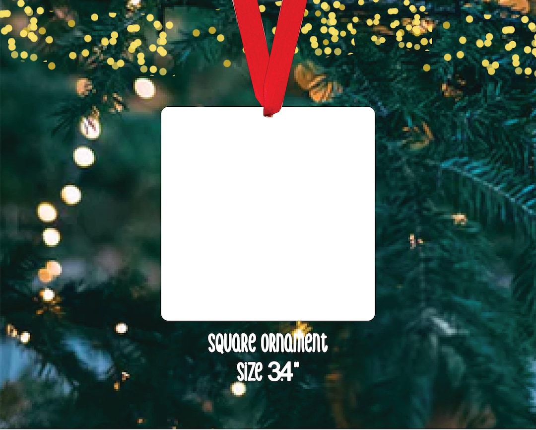 Square Sublimation Ornament Blank: Acrylic Sublimation Ornament - Etsy
