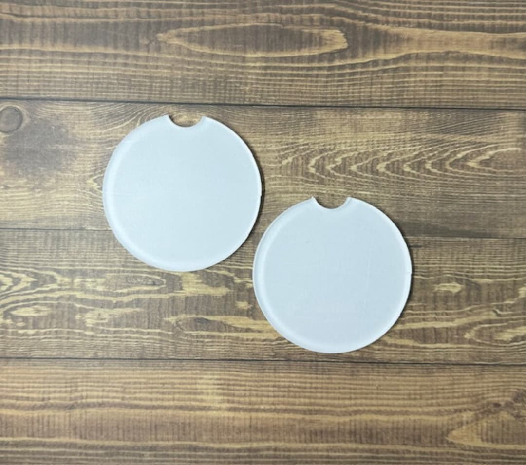 2 1/2" Sublimatable Acrylic Car Coaster/sublimation Car Coaster Blanks ...
