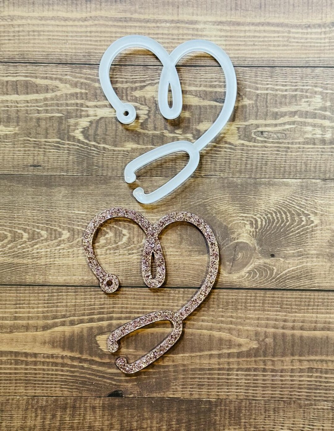 Heart Stethoscope Acrylic Paper Clip: Sublimation Blank or Glitter Clip ...