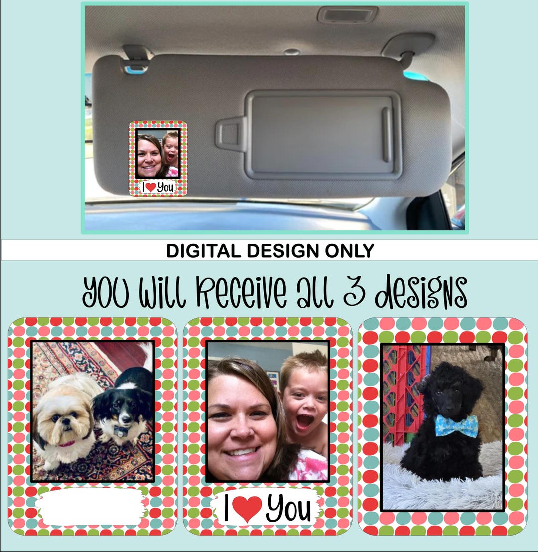 Digital Design for Rectangle Visor Clip | 2.3"x3" Sublimation Design ...