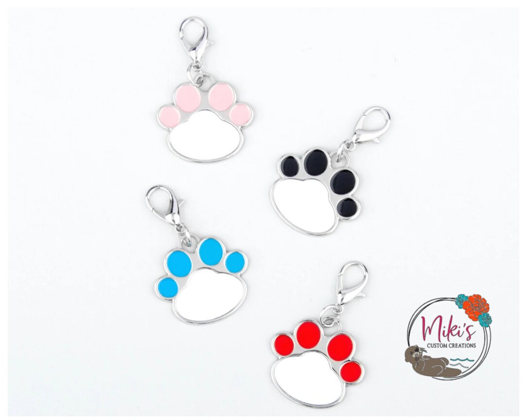 Paw Print Sublimation Dog Tag Blanks | Cat ID Tags | Dog Tag Blank ...
