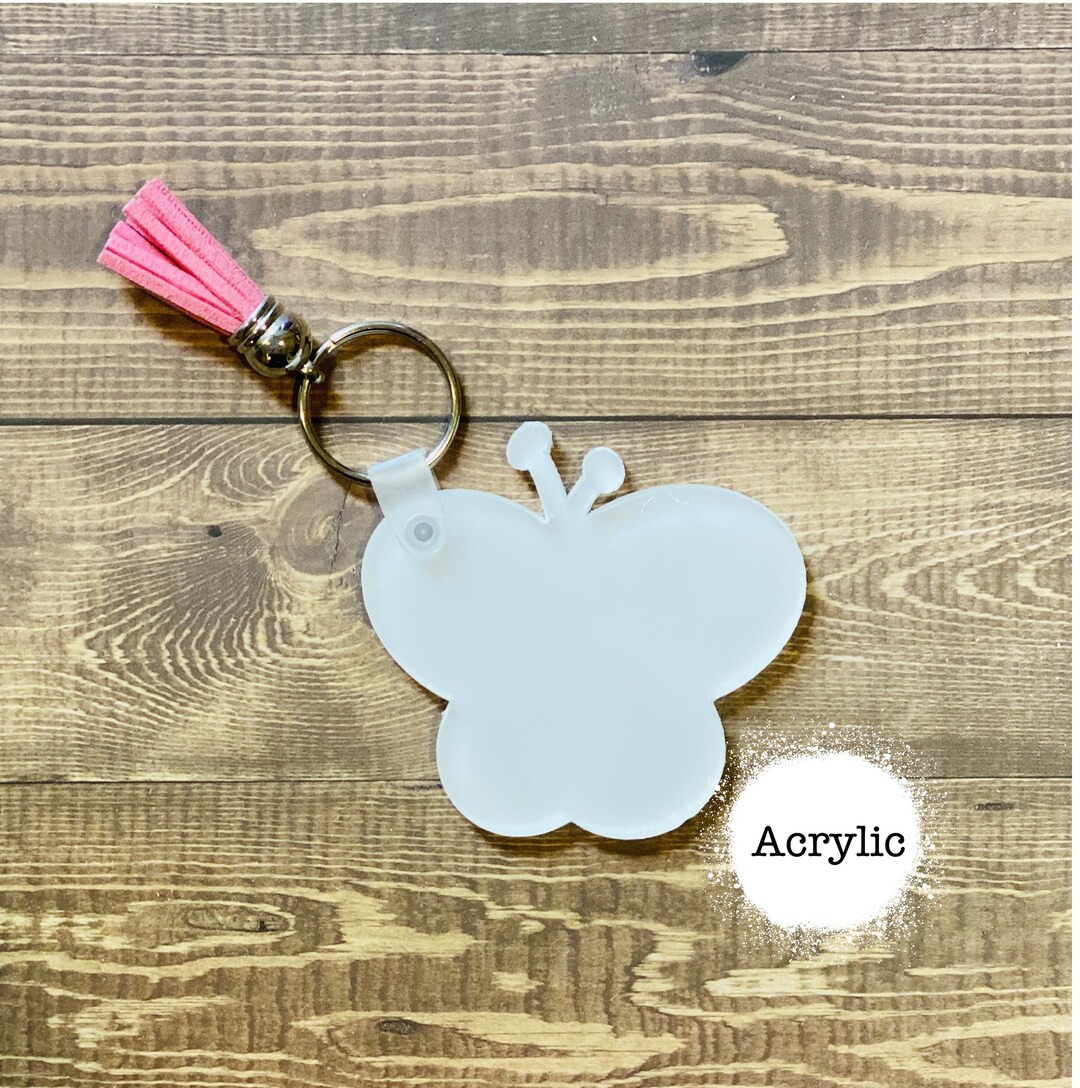 Butterfly Blank Key Chain/ Acrylic/ Blank Key Chain/keychain ...