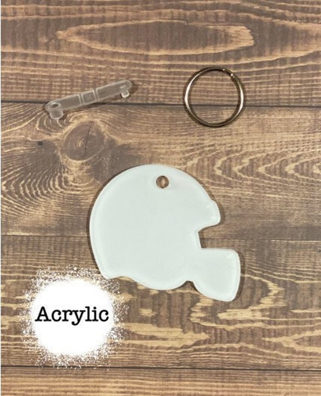 Football Helmet Blank Key Chain/ Acrylic/ Blank Key Chain/keychain ...