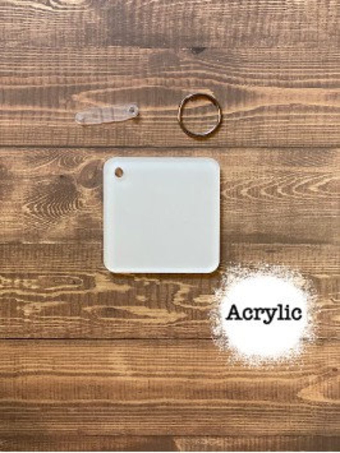 Square Blank Key Chain/ Acrylic/ Blank Key Chain/keychain Sublimation ...