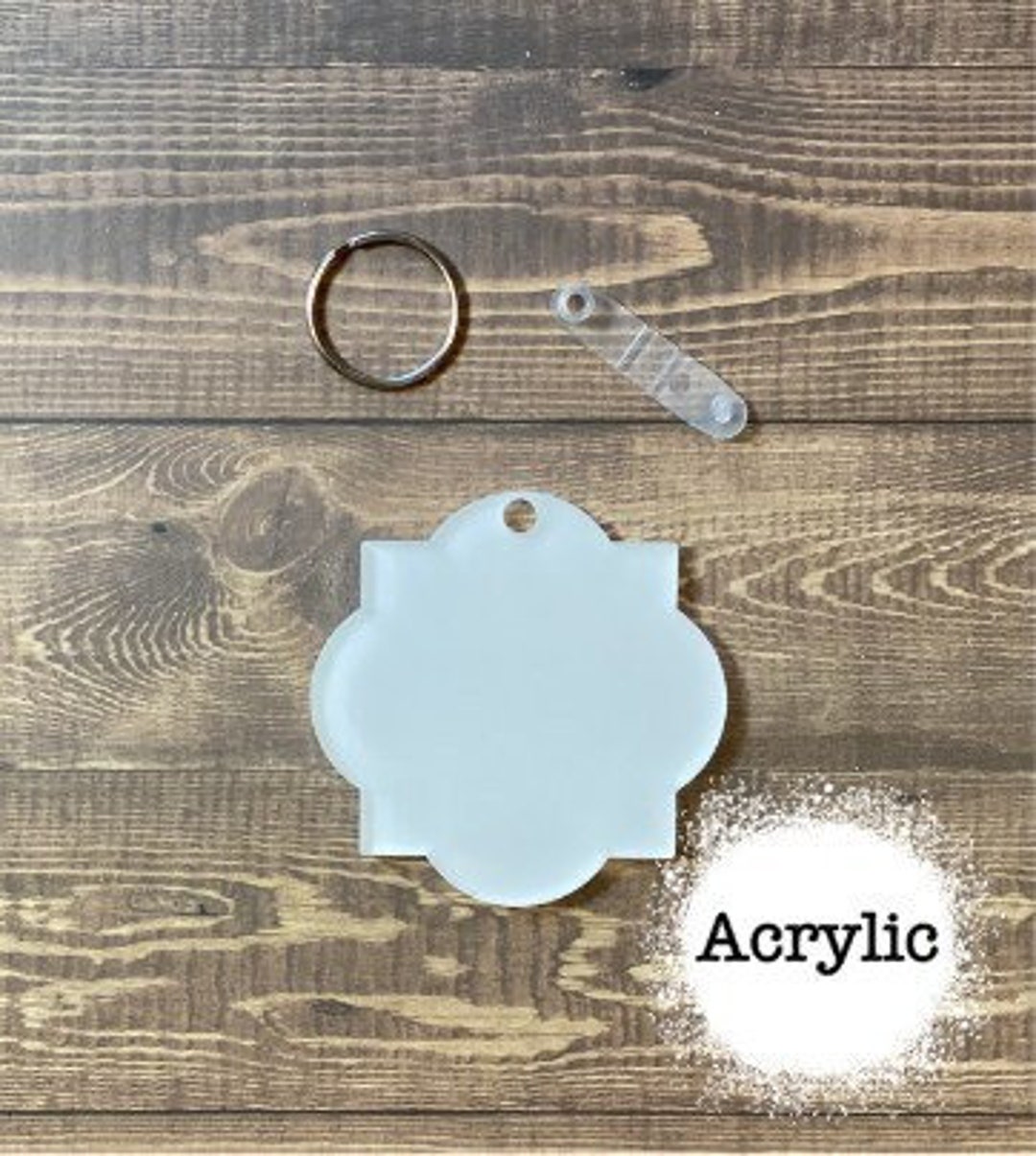 Quatrefoil Blank Key Chain/ Acrylic/ Blank Key Chain/keychain ...