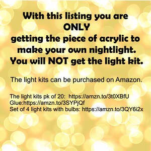 4" Acrylic Night Light Blank: Heart Cutout, Sublimation HTV - Etsy