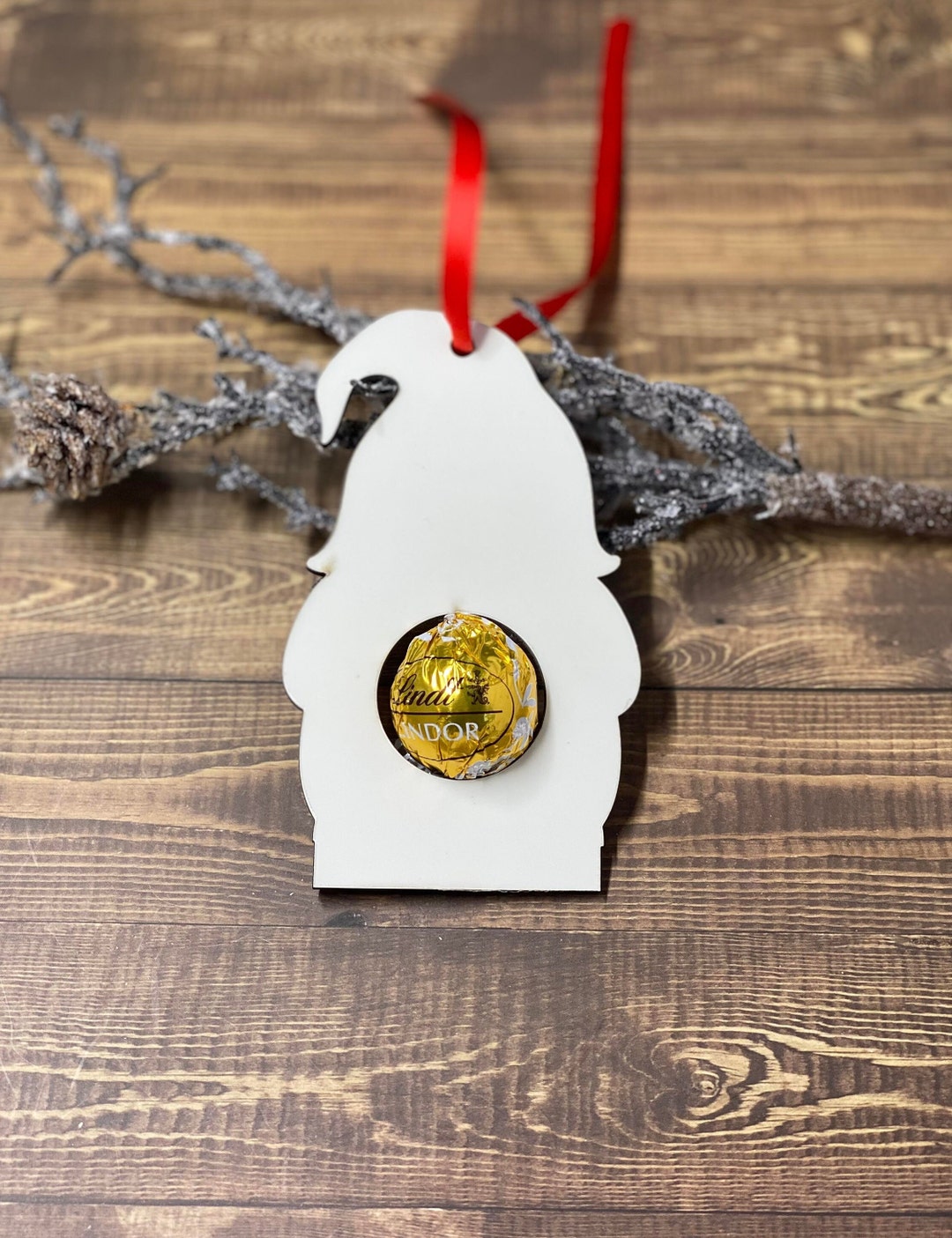 Gnome Chocolate Ornament\christmas Chocolate Holde\ Gnome Ornament ...